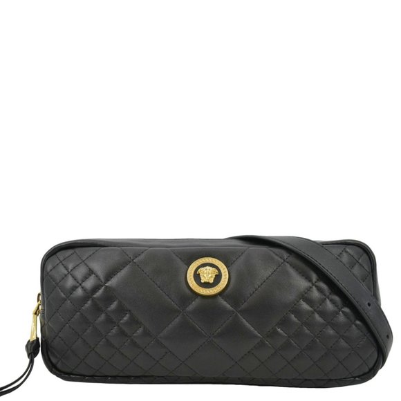 Versace | Bags | Versace Medusa Quilted Leather Belt Bag Black | Poshmark